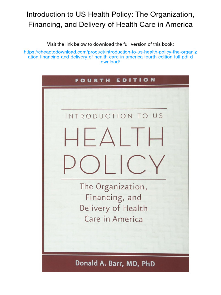 US Health Policy: Organization & Delivery | PDF | Reconciliation ...