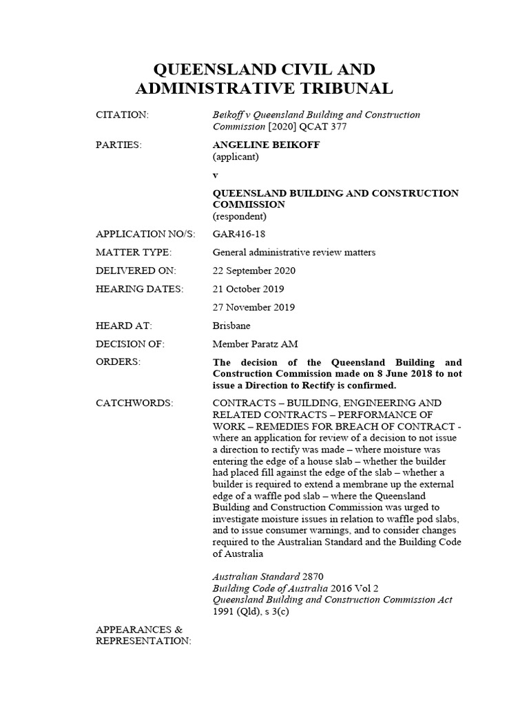 QCAT Vapour Barrier Case | PDF | Building Engineering