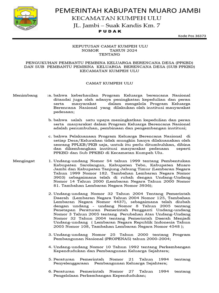 SK PPKBD & Sub PPKBD | PDF