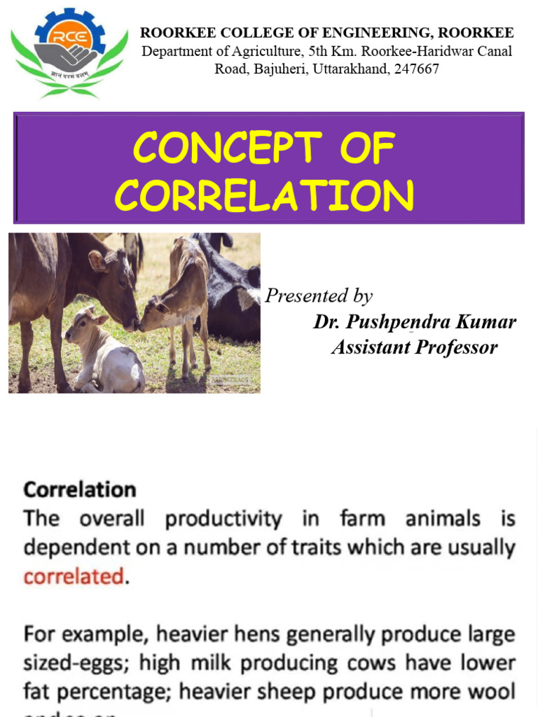 Correlation Concept by Dr. Kumar | PDF