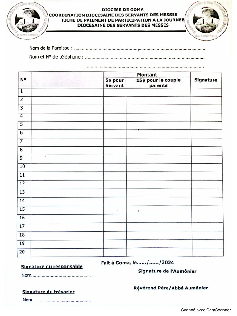 Fiche de Paiement | PDF