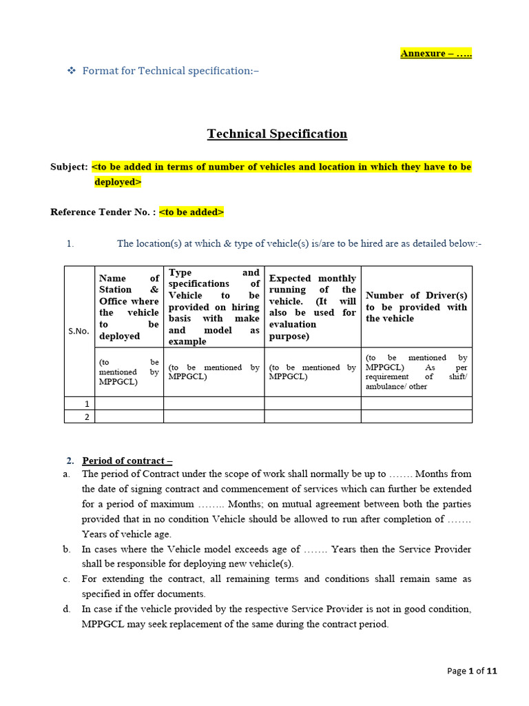 Technical Specifications | PDF | Taxes | Insurance