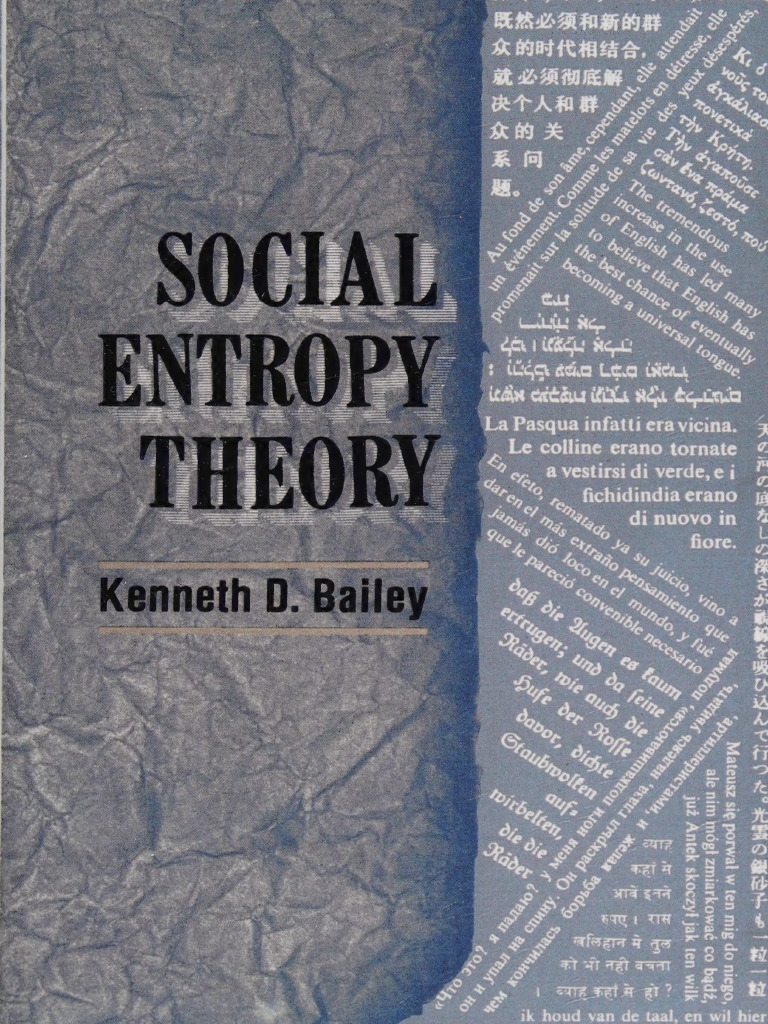 Social Entropy Theory - Bailey, Kenneth D - 1990 - Albany, N - Y ...