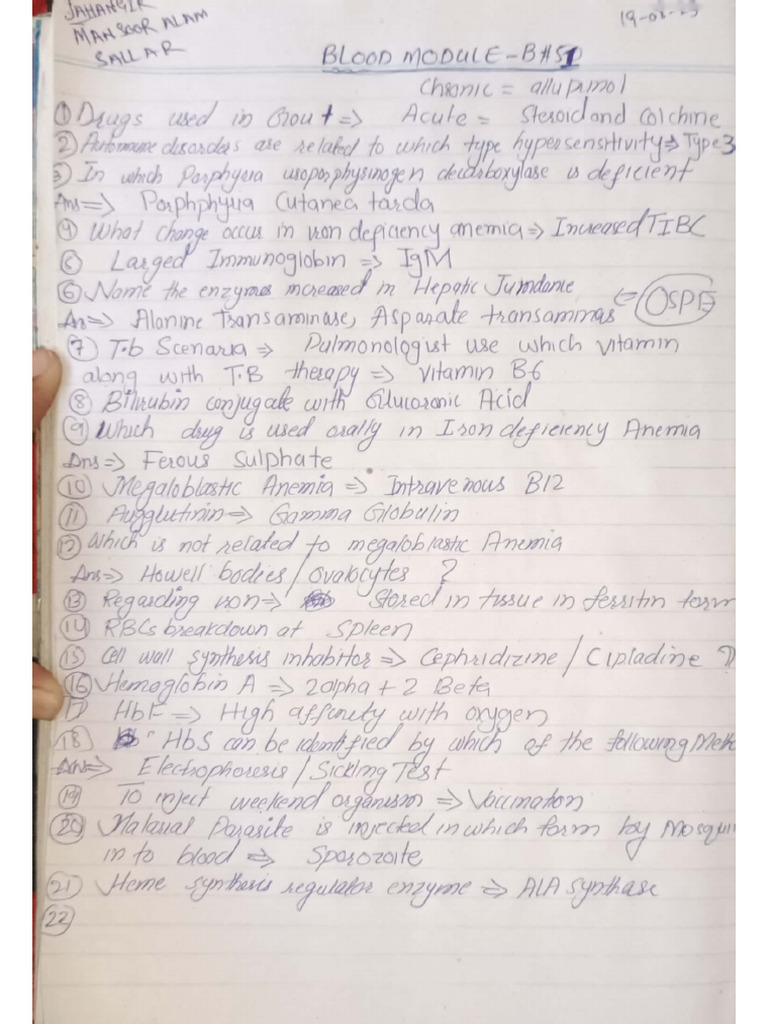 Blood Module | PDF