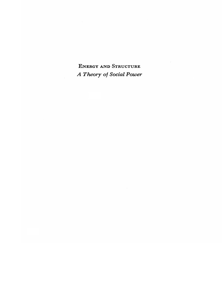 Energy and Structure A Theory of Social Power (Z-Library) | PDF ...
