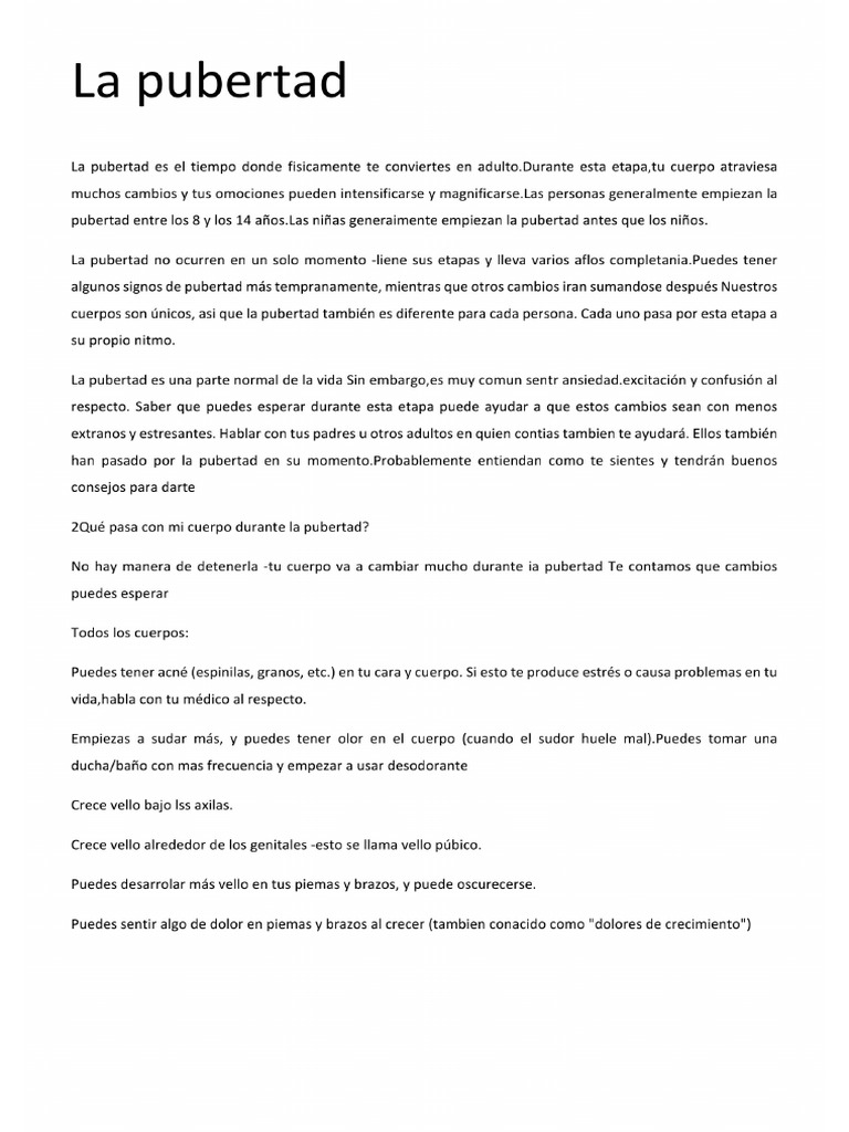 Pubertad | PDF