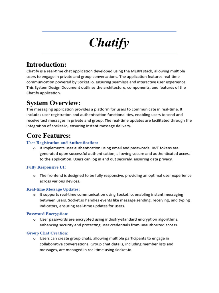 Docuentation of Group - Chat | PDF | Computer Engineering | Information Technology Management