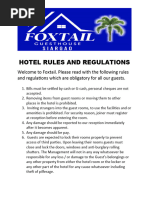 Hotel Rules and Regulations | PDF