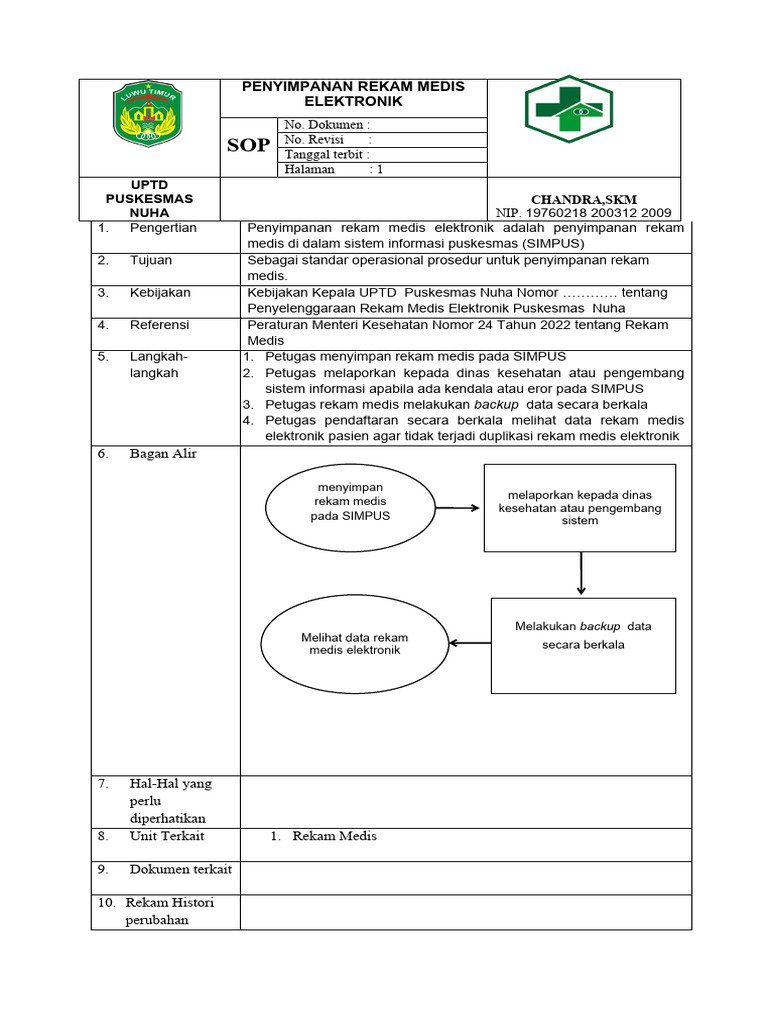Sop Penyimpanan Rme | PDF