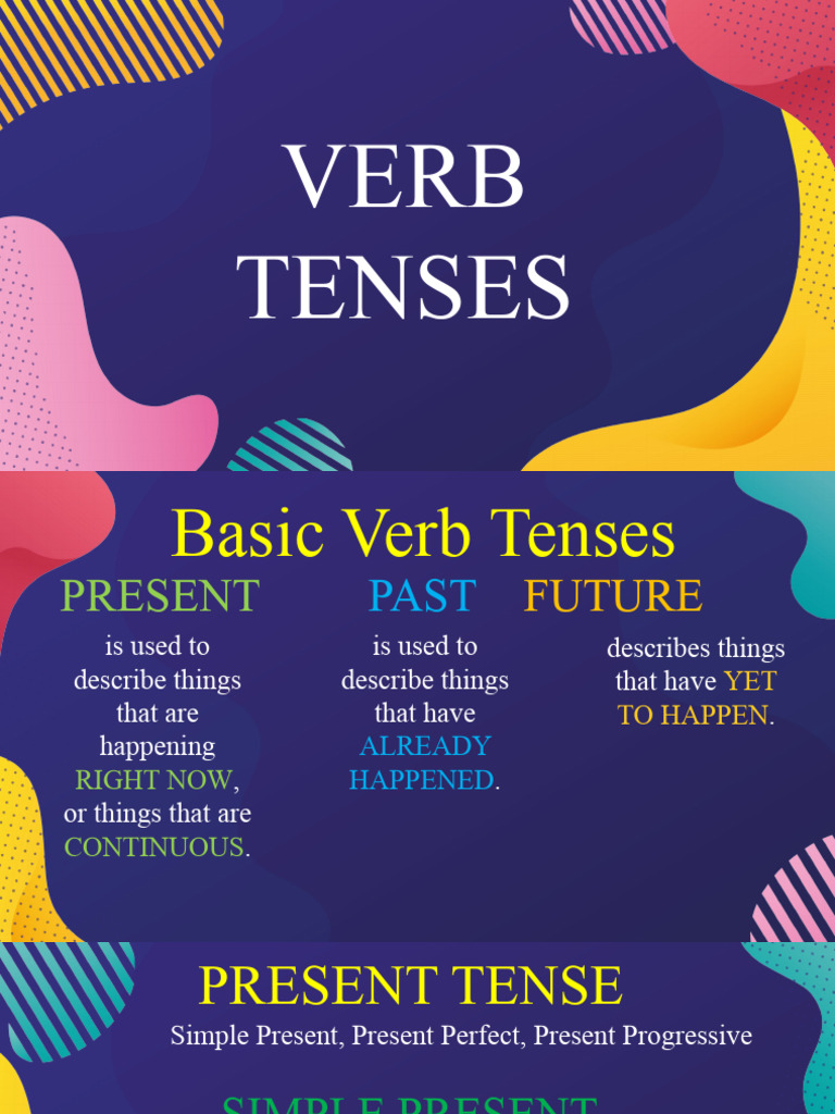 Grade 8 Basic Verb Tenses | PDF | Grammatical Tense | Linguistic Morphology