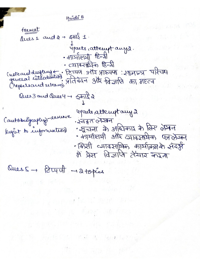 Hindi B Notes | PDF