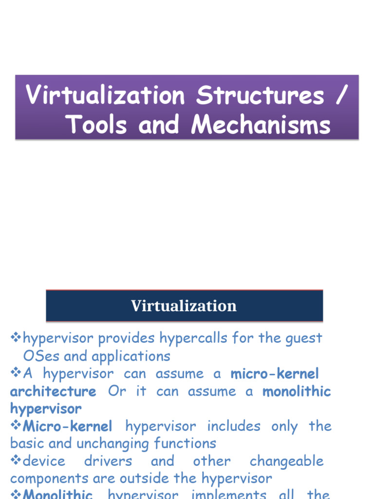 Virtualization Structure and Tools | PDF | Operating System | Virtualization