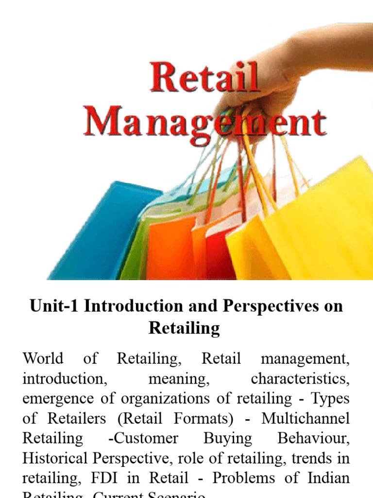 RM Unit 1 | PDF | Retail | Customer Relationship Management