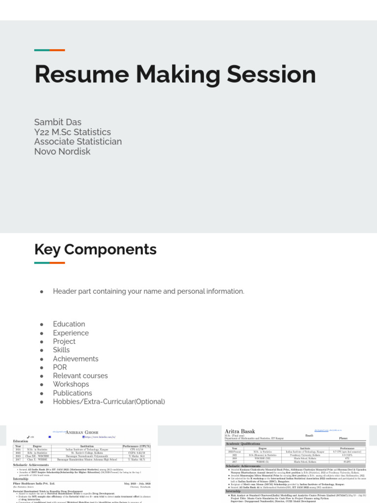 Resume Making Session | PDF | Résumé