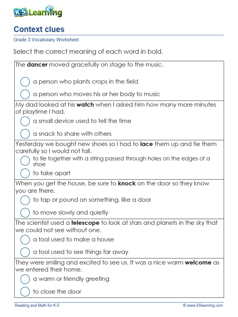 Context Clue 3 | PDF