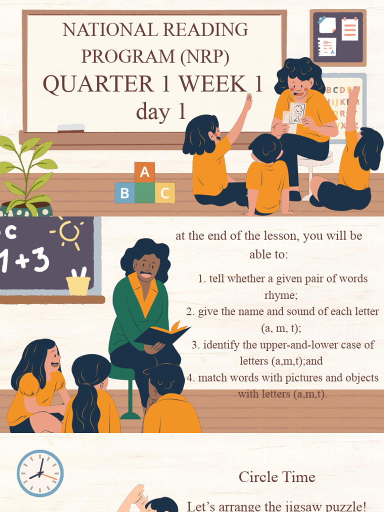 National Reading Program (NRP) : Quarter 1 Week 1 Day 1 | PDF | Letter ...
