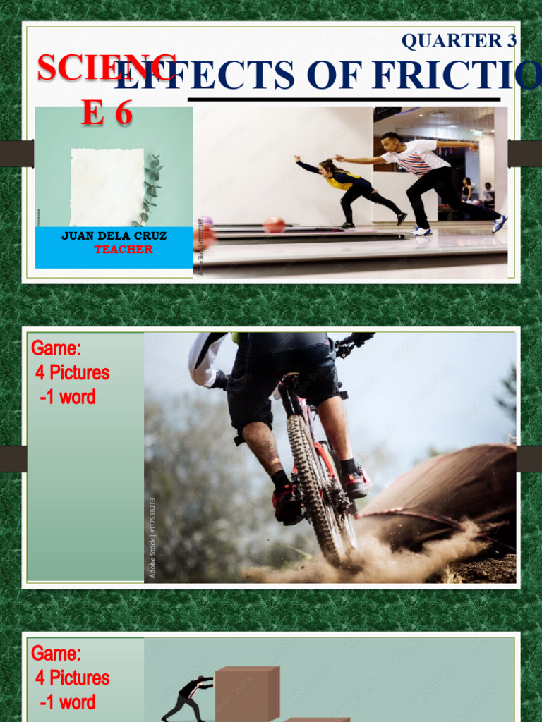3RD Quarter Science 6 Friction | PDF | Friction | Force