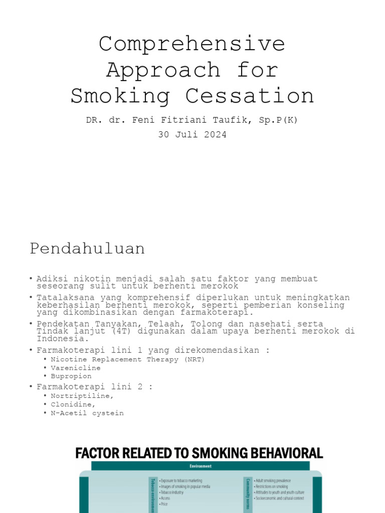 Docquity Comprehensive Approach For Smoking Cessation | PDF
