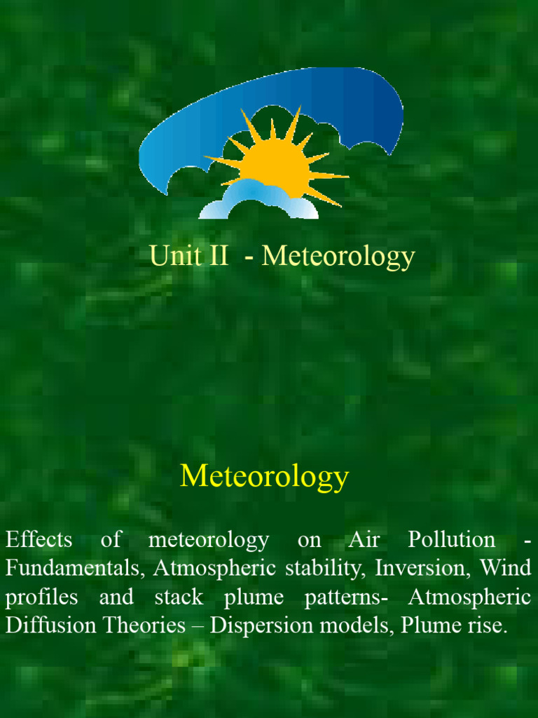 L8 Effects of Meteorology On Air Pollutiuon | PDF | Meteorology ...