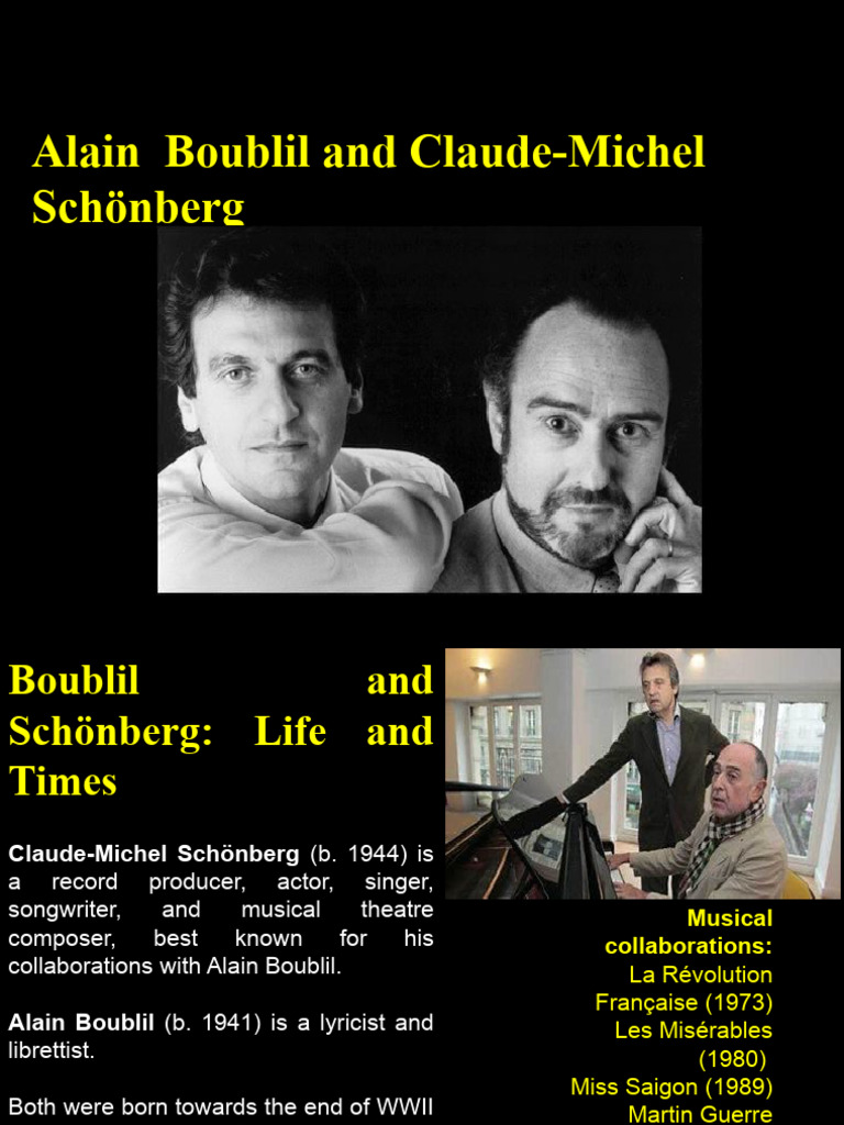 Schönberg and Boublil 2022 | PDF | Performing Arts