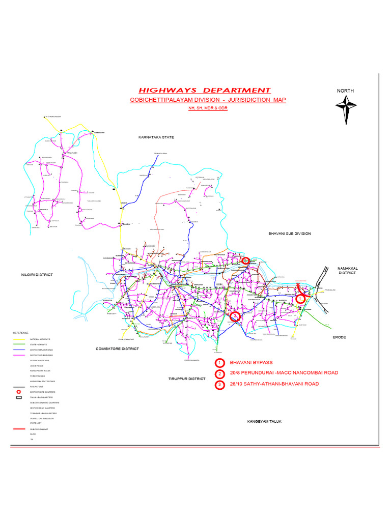 Karnataka District Road Map Overview | PDF