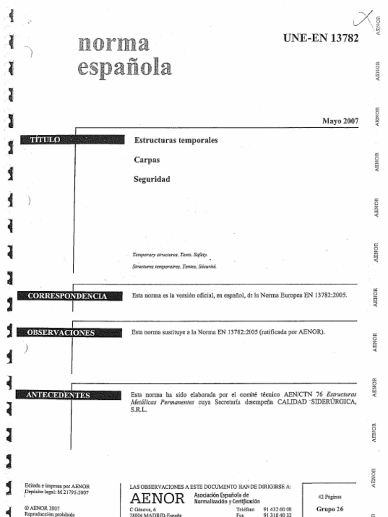 N - 03 - Une-En 13782 | PDF