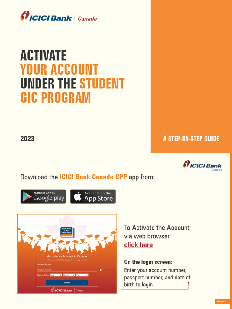 ICICI Bank Canada GIC Account Activation Guide | PDF | Software | World ...