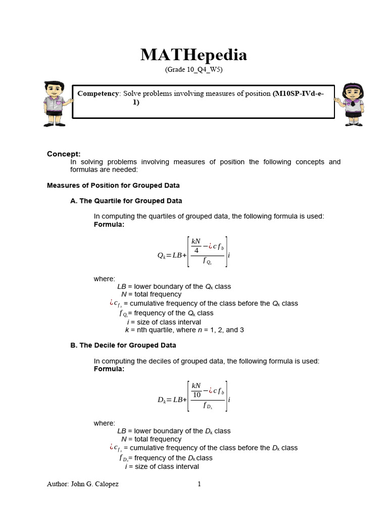Mathepedia 10 Q4 - Week 5 | PDF