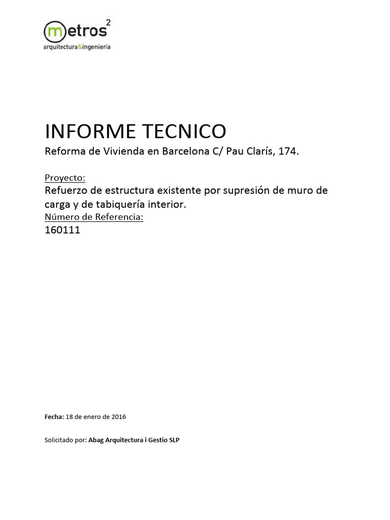 Apeo Estructural en Reforma de Vivienda | PDF | Viga (Estructura ...