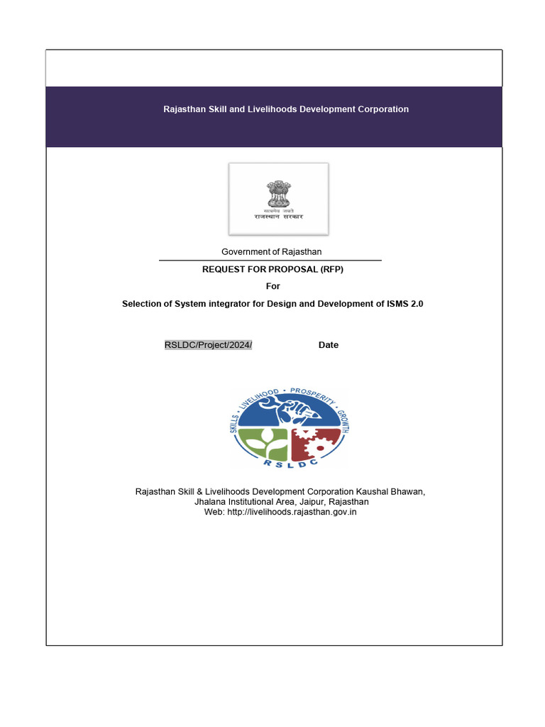 Draft RFP - RSLDC | PDF | Request For Proposal | Encryption