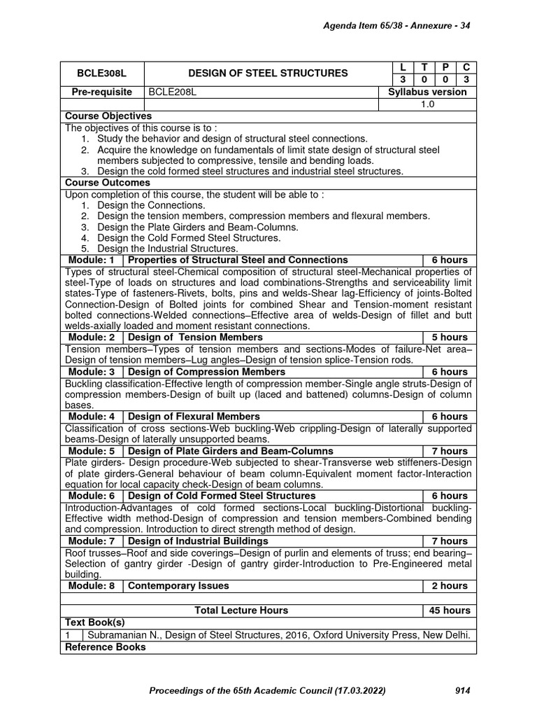 Bcle308l Design-Of-steel - Structures TH 1.0 70 Bcle308l | PDF ...