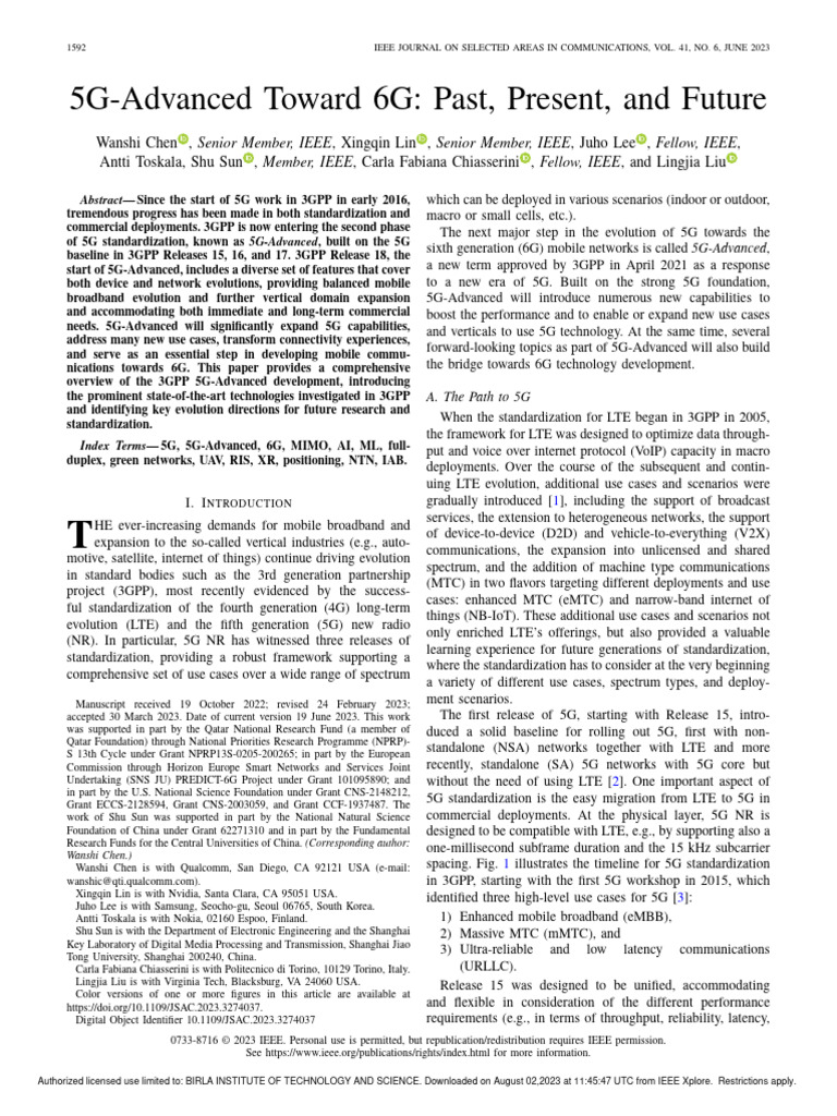 5G-Advanced Toward 6G Past Present and Future | PDF | Mimo ...