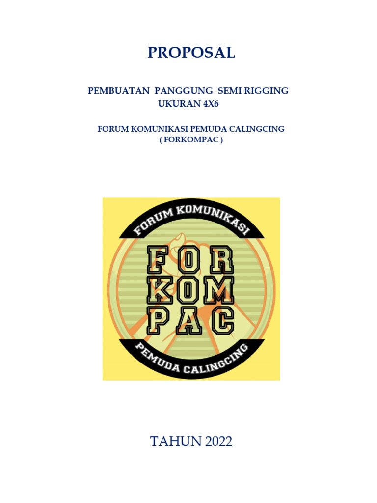 Proposal Pembuatan Panggung 4x6 | PDF | Griya & Taman | Sains & Matematika