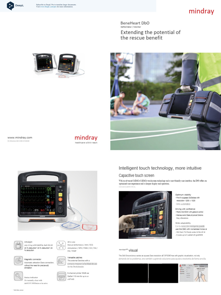 Mindray BeneHeart D60 Defibrillator Guide | PDF | Cardiopulmonary Resuscitation