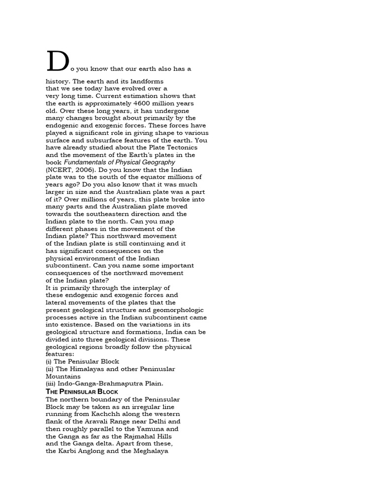 The Peninsular Block | PDF | Plate Tectonics | Geology