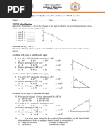 4th Quarter Exam in Math 9 With KEY | PDF | Trigonometric Functions ...