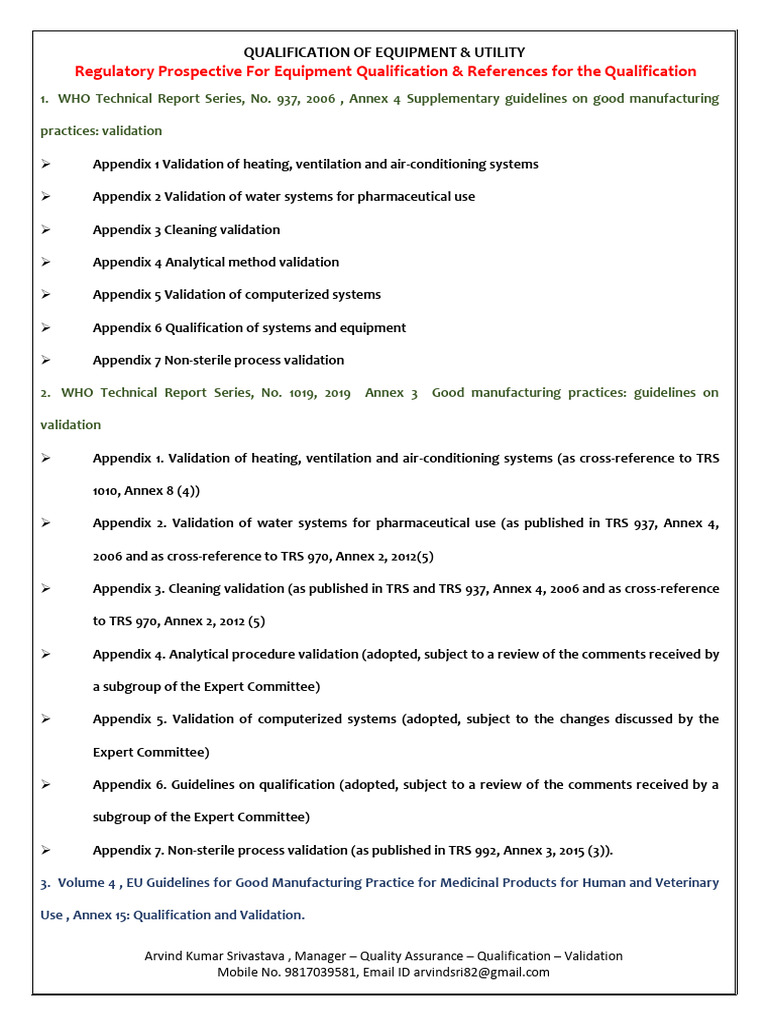 Equipment Qualification-1 | PDF | Verification And Validation | Quality