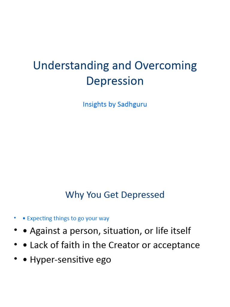 Understanding and Overcoming Depression | PDF