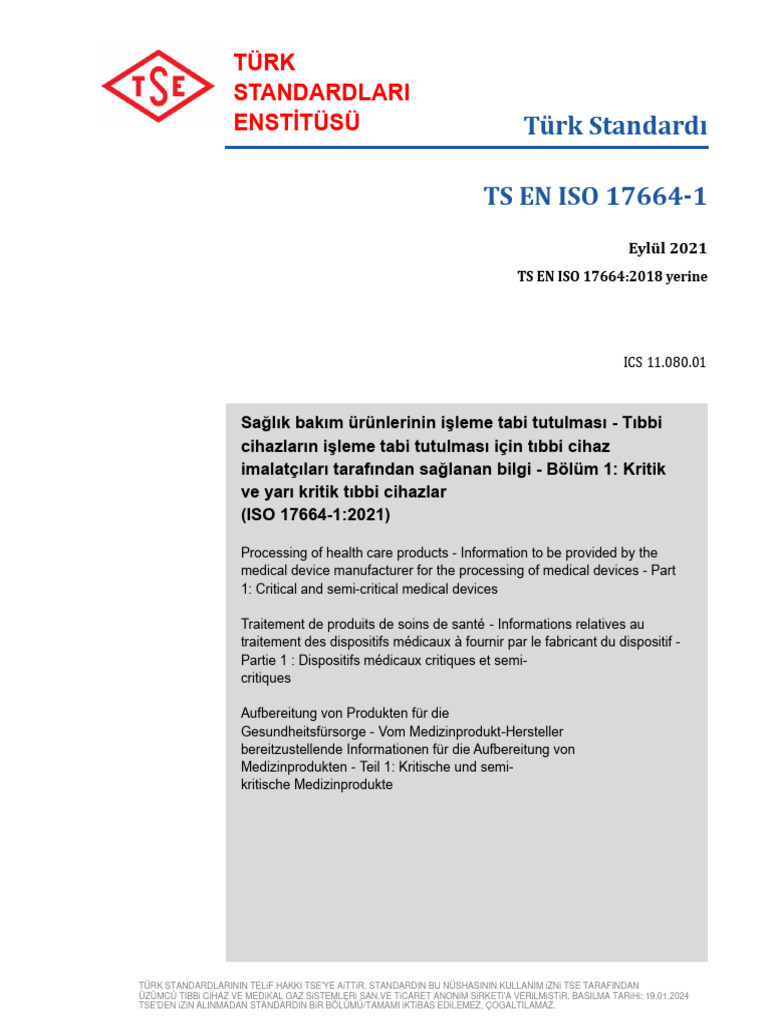 TS en Iso 17664 1 | PDF