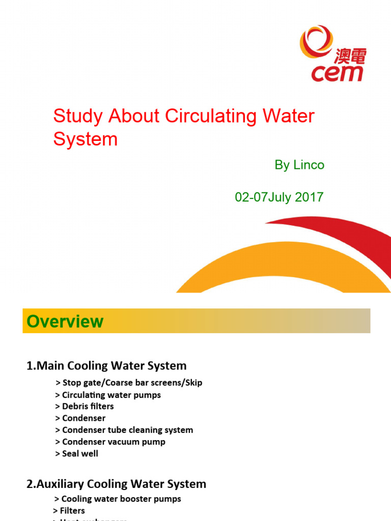 Circulating Water System | PDF