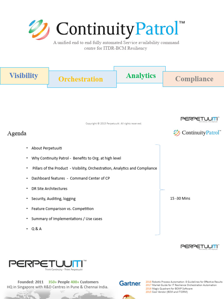 Continuity Patrol: Automated DR Solutions | PDF | Disaster Recovery ...