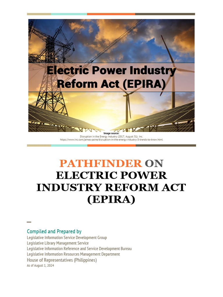 EPIRA Resources for Legislators | PDF | Economies
