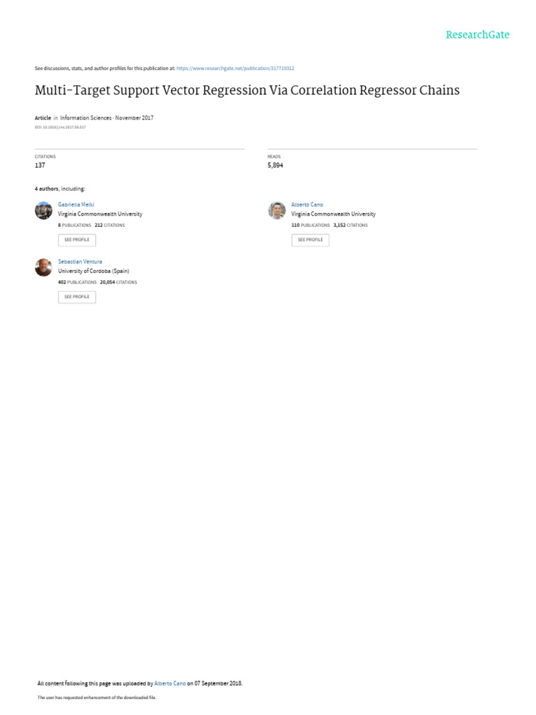 Multi-Target Support Vector Regression Via Correlation Regressor Chains ...