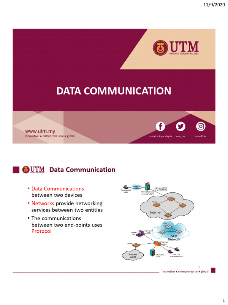 Week 4 - Data Communication | PDF | Osi Model | Computer Network