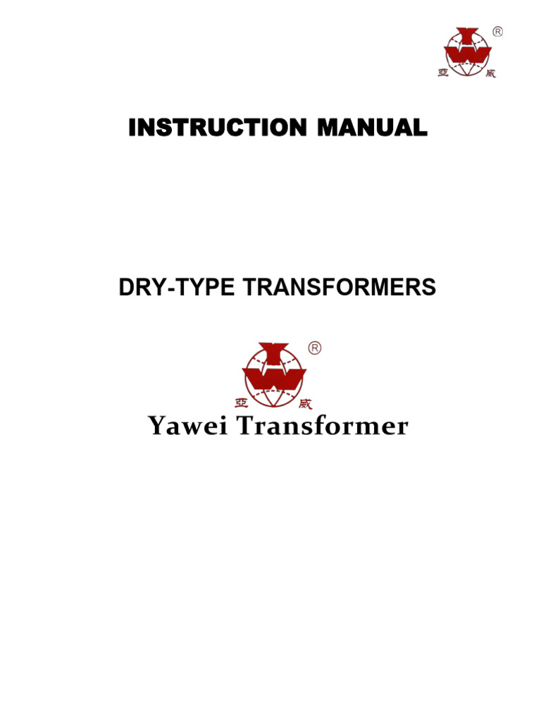 JSYW Dry Type Transformers Manual | PDF | Transformer | Relay