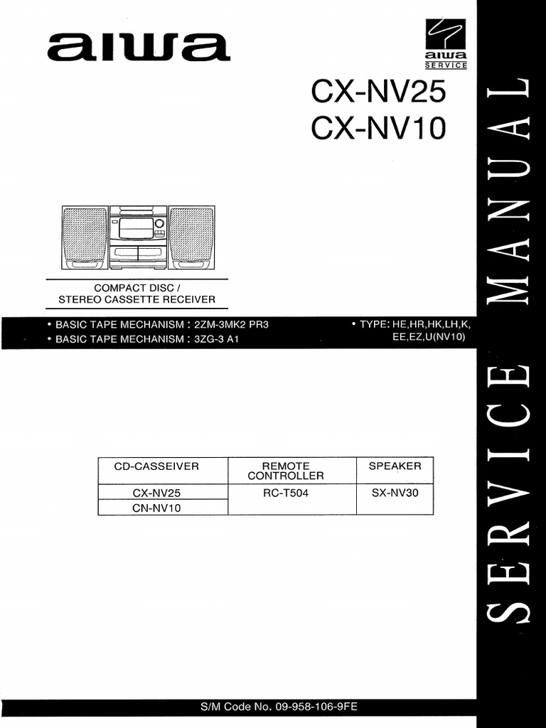 Aiwa cx-nv25 cx-nv10 | PDF