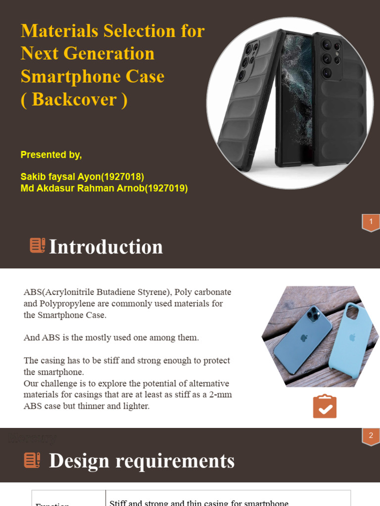 Design of Smartphone Backpart | PDF | Glasses | Industrial Processes