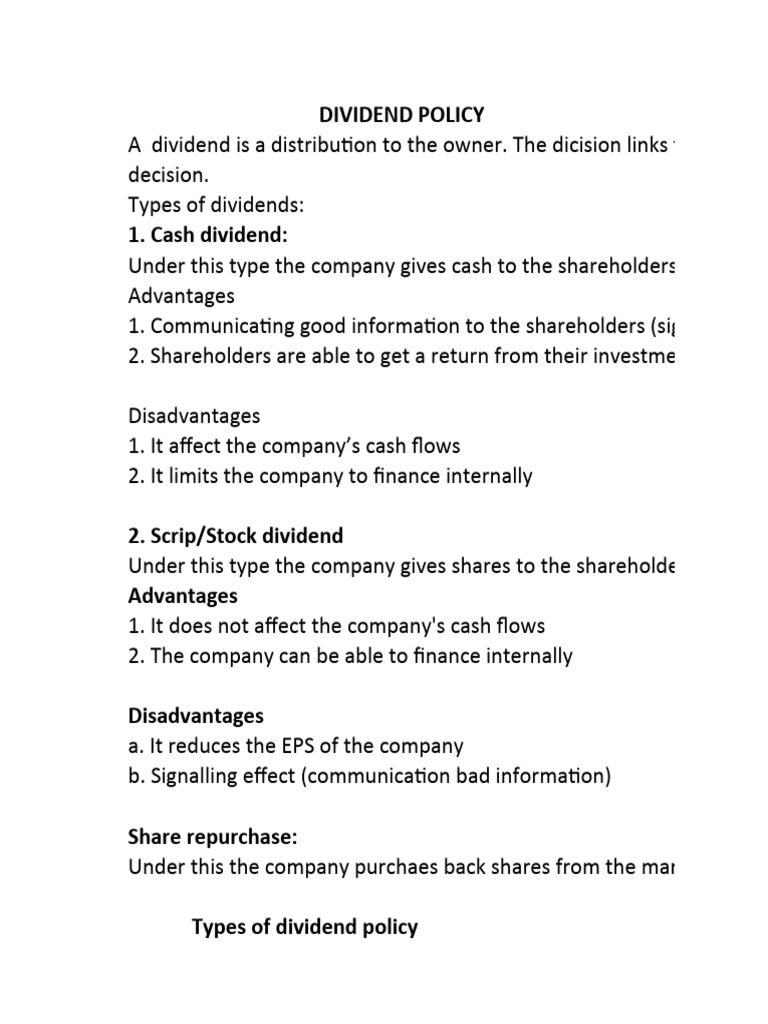 Dividend Policy | PDF | Dividend | Business