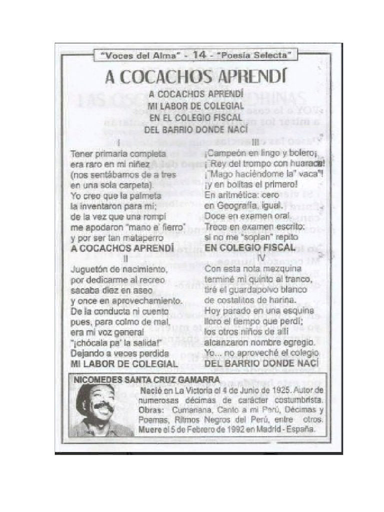A Cocachos Aprendi | PDF