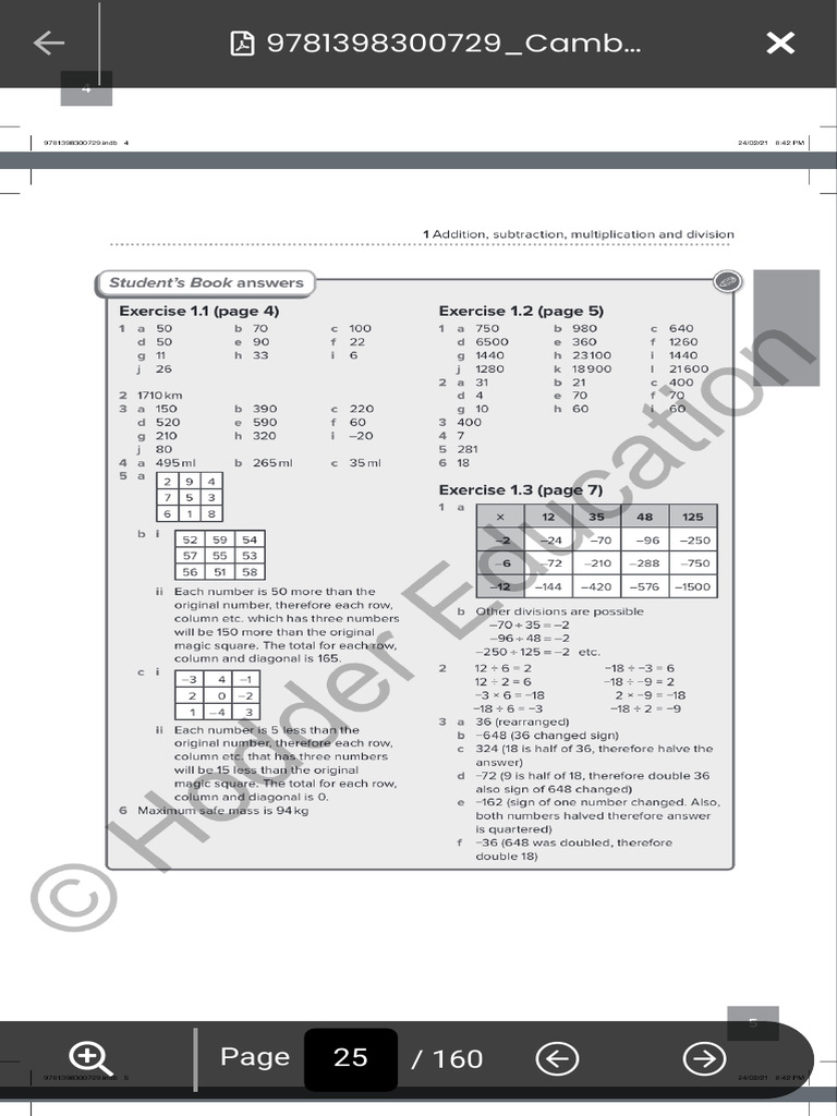 Cambridge Checkpoint Lower Secondary Mathematics Teacher's Guide 7 With ...